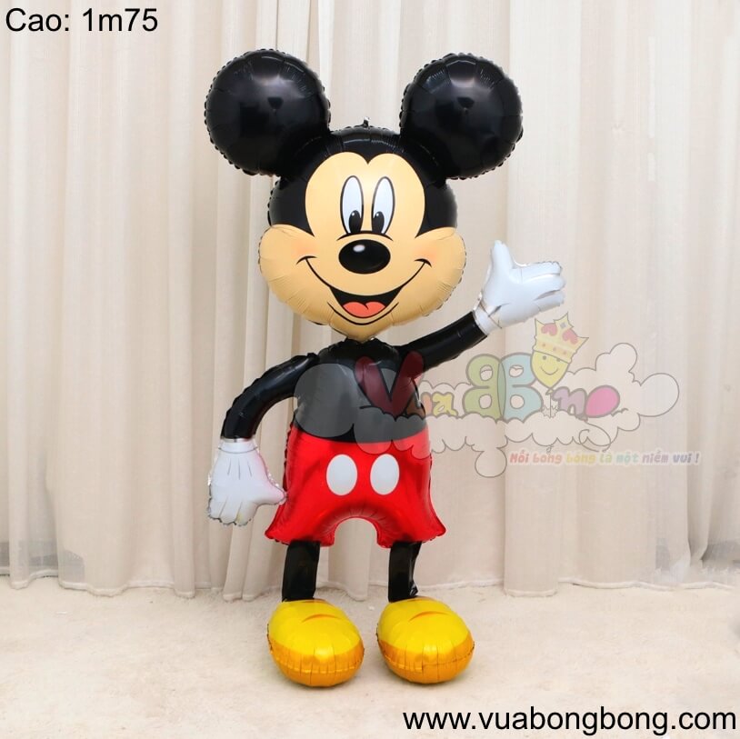 Bán bóng hình chuột mickey và minie 4d đứng size to Vua bong bóng shop.