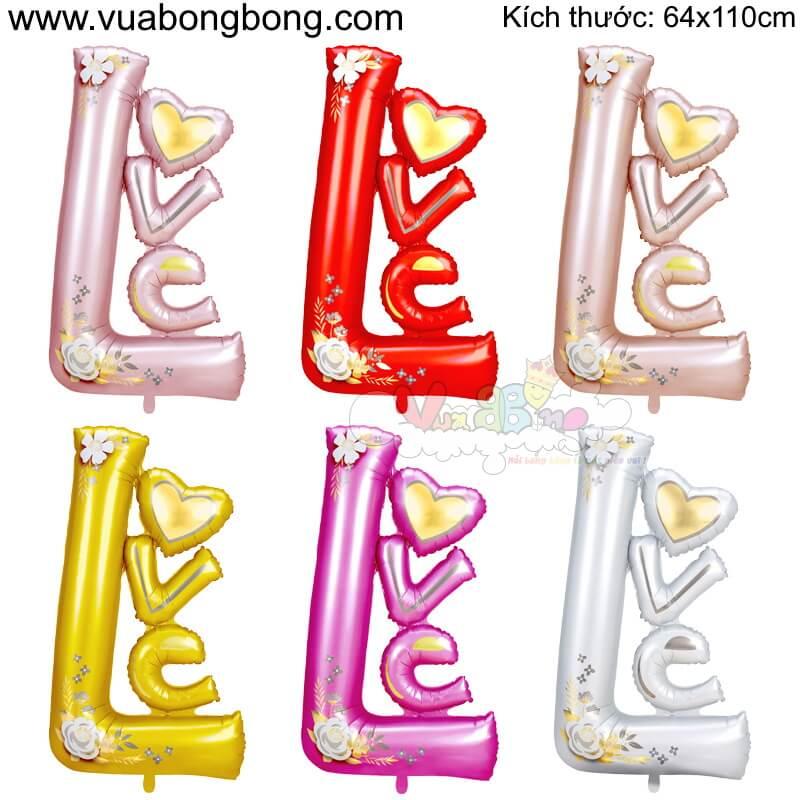Bán bong bóng bay chữ Love liền nhau trang trí tình yêu, đám cưới ...