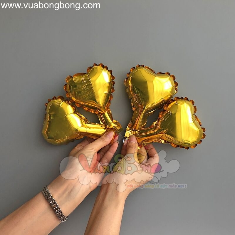 Chúng tôi bán bóng bay hình ngôi sao, trái tim size nhỏ mini 13cm dùng ...