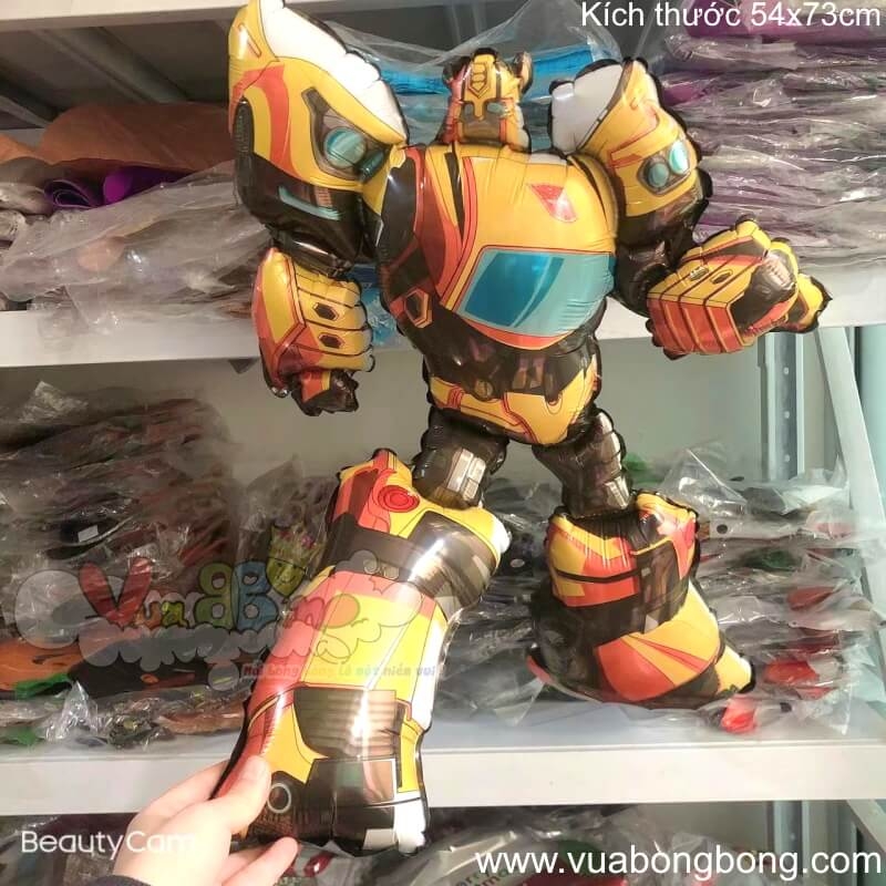 Bán bóng bay hình người máy robot biến hình transformer gồm optimus ...