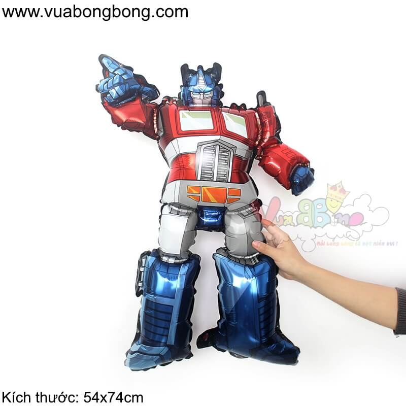 Bán bóng bay hình người máy robot biến hình transformer gồm optimus ...
