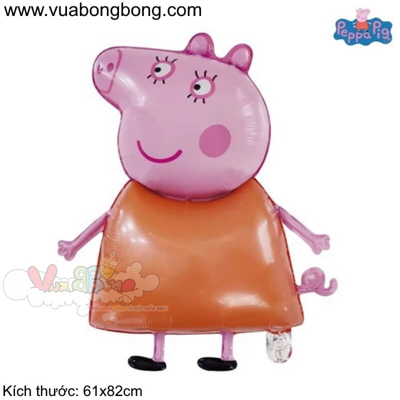 Bán bong bóng bay hình heo ba và mẹ của heo peppa trong phim hoạt hình ...