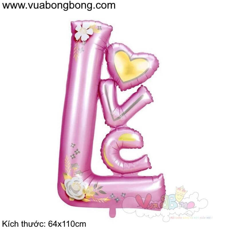 Bán bong bóng bay chữ Love liền nhau trang trí tình yêu, đám cưới ...