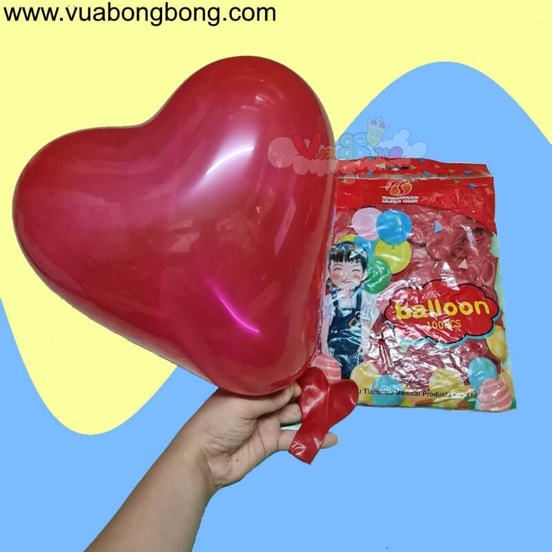 Bán bong bóng trái tim cao su trơn 25 cm 10 inch 2,2 gram trung quốc ...