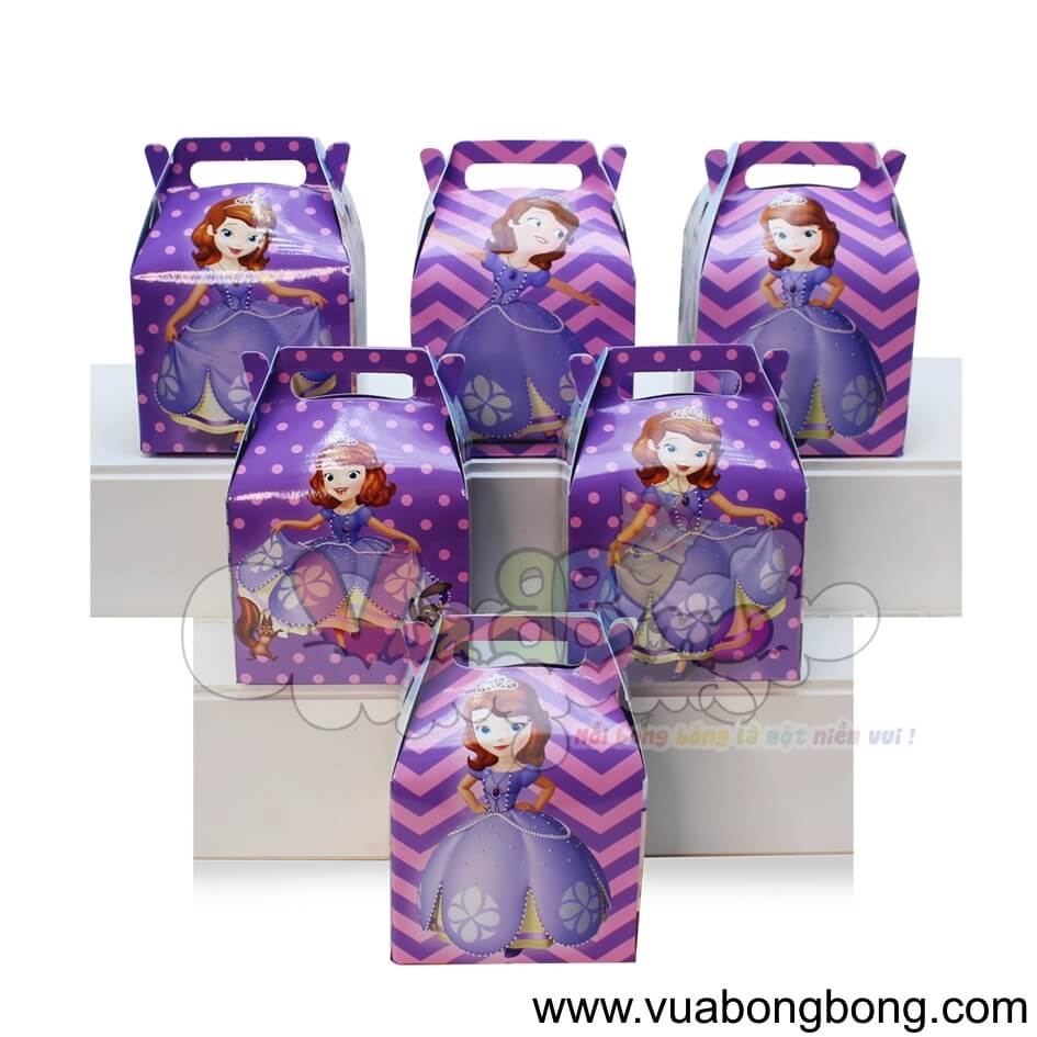 Bộ đồ dùng phụ kiện trang trí bàn tiệc sinh nhật công chúa sofia set mega|Vua bong bóng shop.