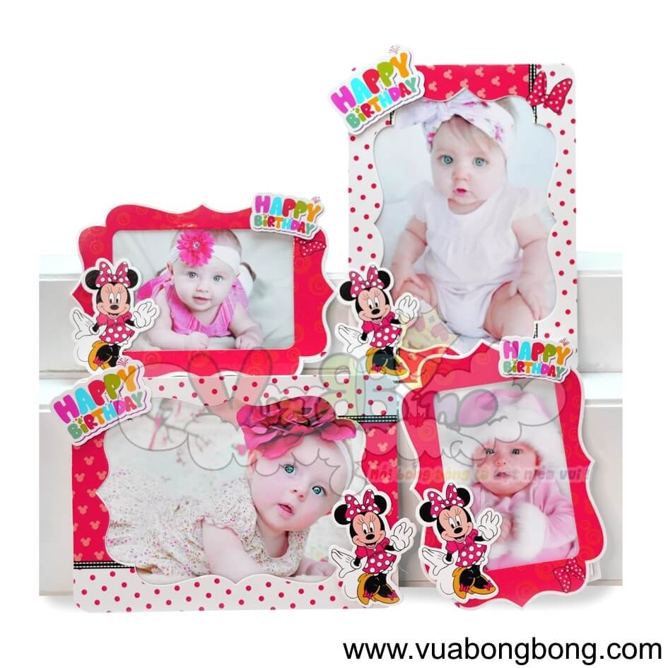 Bộ đồ dùng phụ kiện trang trí bàn tiệc sinh nhật chuột Minie set mega|Vua bong bóng shop.