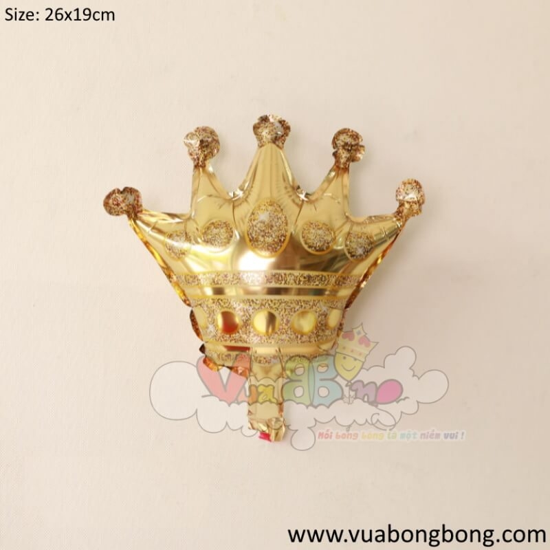Bán bóng hình vương miệng vàng gold mini size nhỏ trang trí Vua bong ...