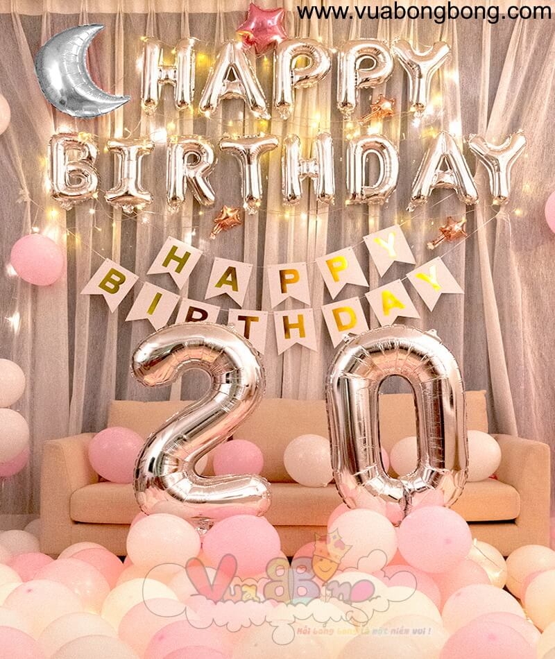 Bán set combo bong bóng trang trí sinh nhật người lớn mẫu 1 giá rẻ giao ...
