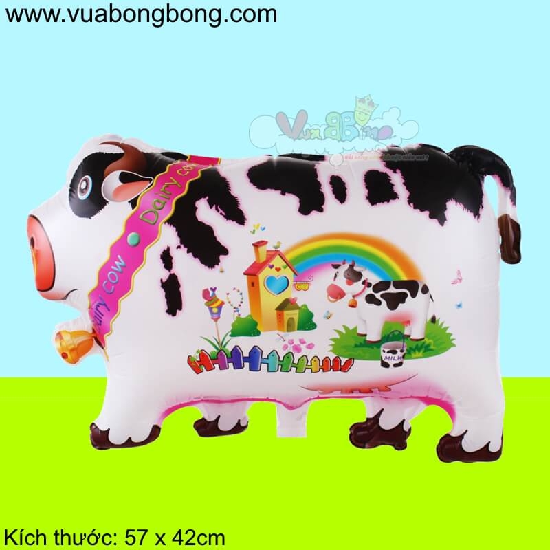 Bán bong bóng hình thú con bò sữa DBCY màng nhựa nilon bán dạo đồ chơi ...