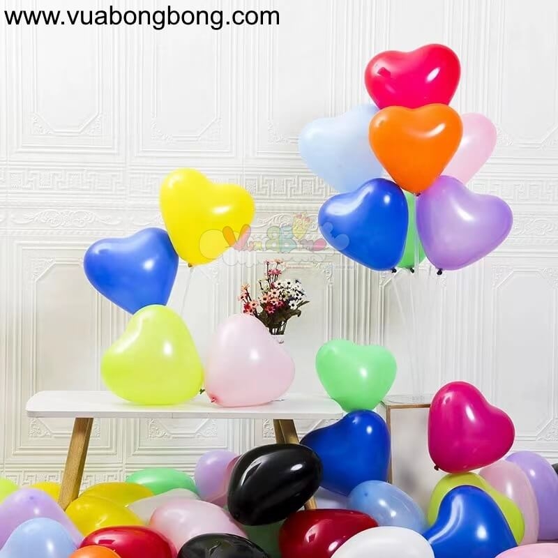 Bán bong bóng trái tim cao su trơn 25 cm 10 inch 2,2 gram trung quốc ...