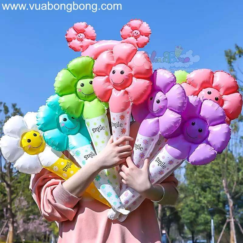 Bán bong bóng thanh gậy tay cầm dài bông hoa cúc daisy bán dạo giá rẻ ...