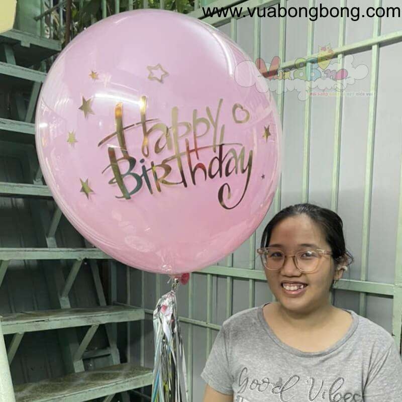 Bơm bong bóng bay Happy Birthday 60cm giá rẻ tại tphcm Vua bong bóng shop.
