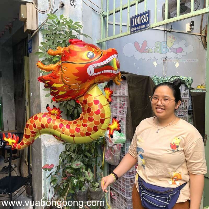 Bóng bay rồng đỏ vàng giá rẻ tại tphcm Vua bong bóng shop.